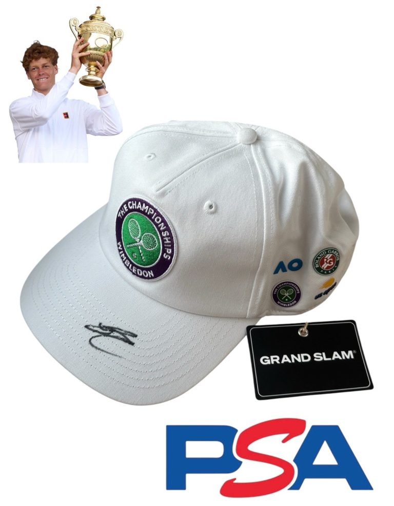 Jannik Sinner Signed 2025 Wimbledon Grand Slam Limited Edition Hat Cap ...