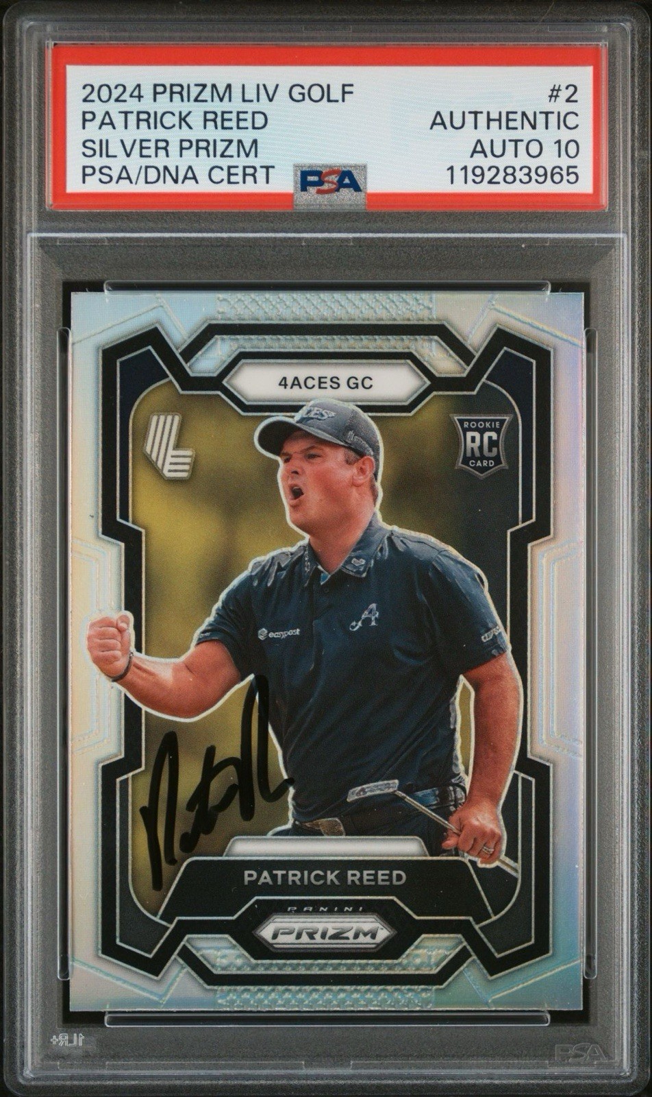 2024 Panini Prizm LIV Golf #2 Patrick Reed Signed Silver Rookie PSA GEM ...