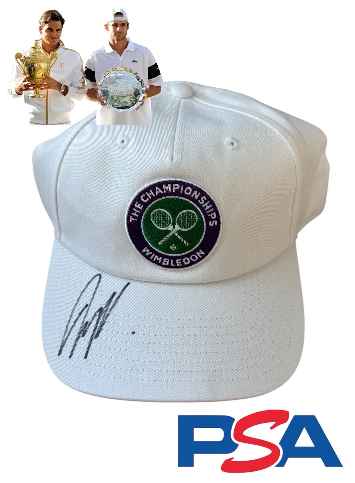 Andy Roddick Signed The Championships Wimbledon Tennis Hat Cap PSA AUTO ...