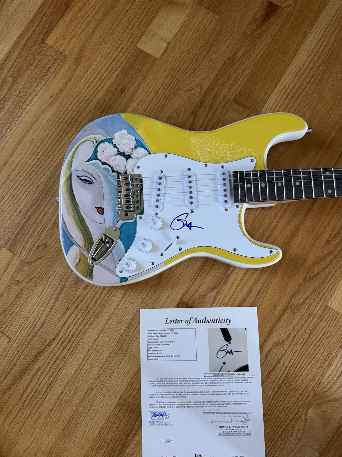 Eric Clapton Signed Autographed Stratocaster Layla Guitar JSA LOA Cream ...