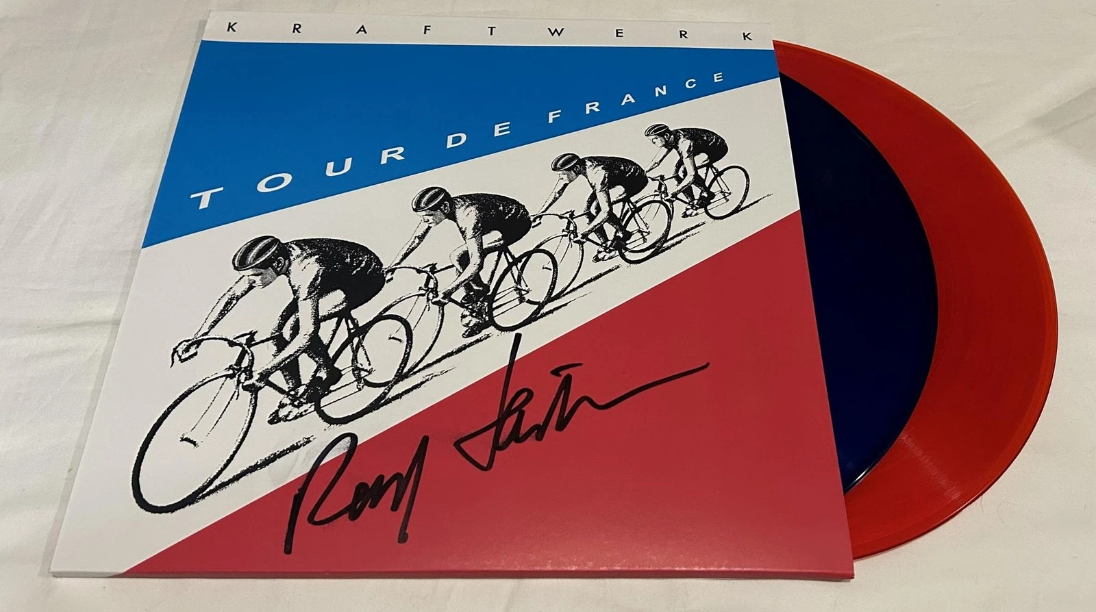 RALF HUTTER SIGNED KRAFTWERK TOUR DE FRANCE VINYL RECORD JSA | Autographia
