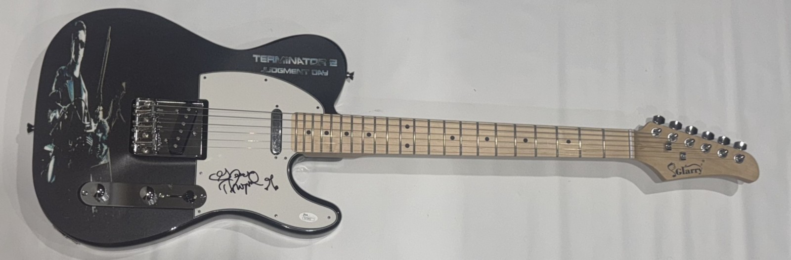 GEORGE THOROGOOD SIGNED CUSTOM TERMINATOR 2 BAD TO THE BONE GUITAR JSA ...