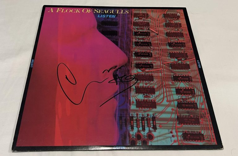 MIKE SCORE SIGNED A FLOCK OF SEAGULLS LISTEN VINYL RECORD JSA | Autographia