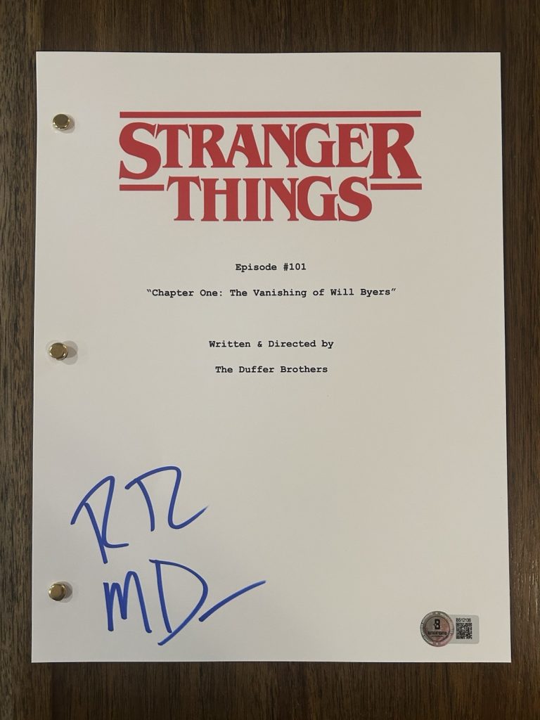 Ross & Matt Duffer Brothers ‘Stranger Things’ Signed Full Episode ...