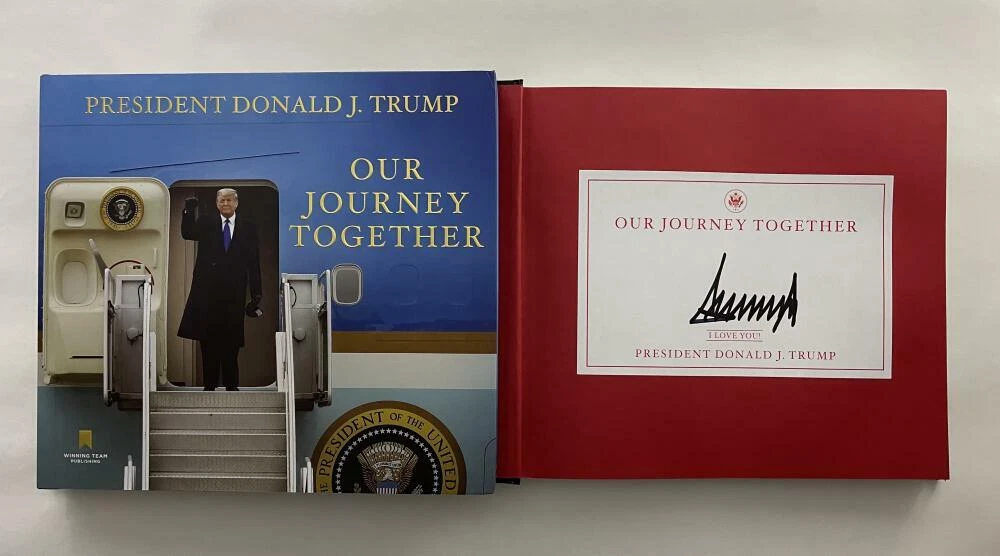 PRESIDENT DONALD TRUMP SIGNED AUTOGRAPH "OUR JOURNEY TOGETHER" BOOK w ...