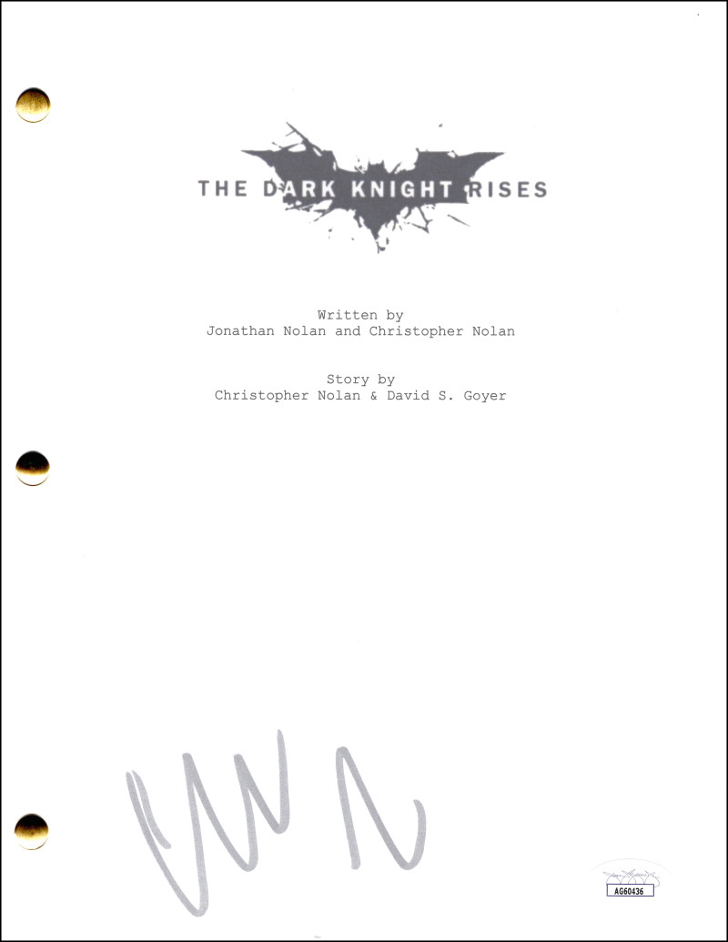 Christian Bale Signed Autograph Batman The Dark Knight Rises Movie ...