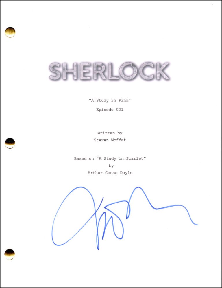 Andrew Scott Signed Autograph Sherlock Full Pilot Script Screenplay Jim ...