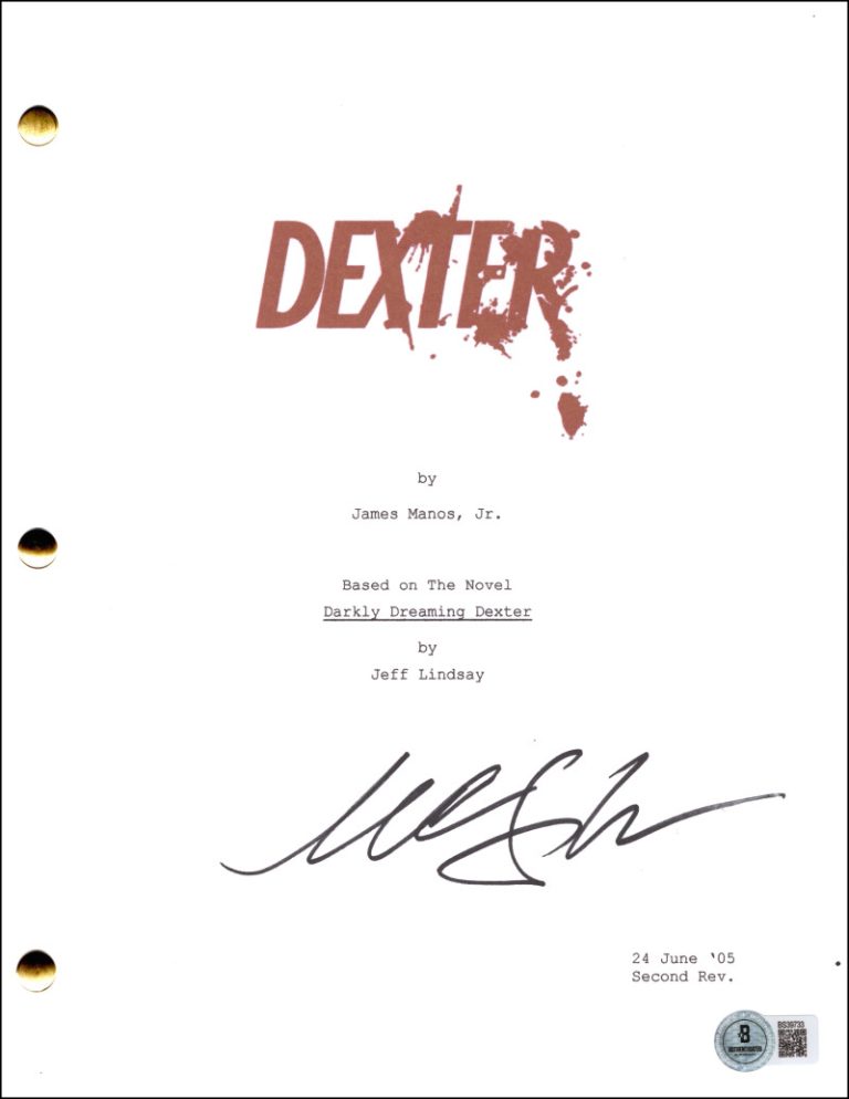 Michael C Hall Signed Autograph Dexter Full Pilot Script Screenplay ...