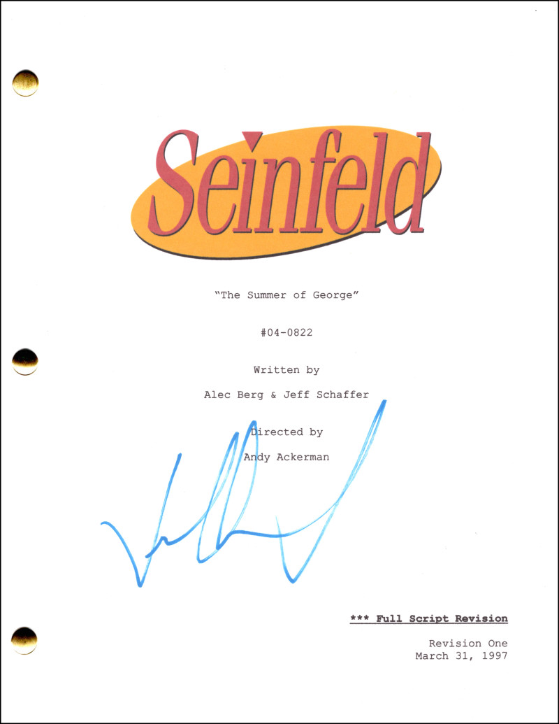 Jason Alexander Signed Autograph Seinfeld Summer of George Full Episode ...