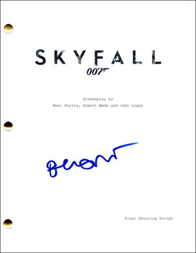Ben Whishaw Q Signed Autograph James Bond Skyfall Full Movie Script ...