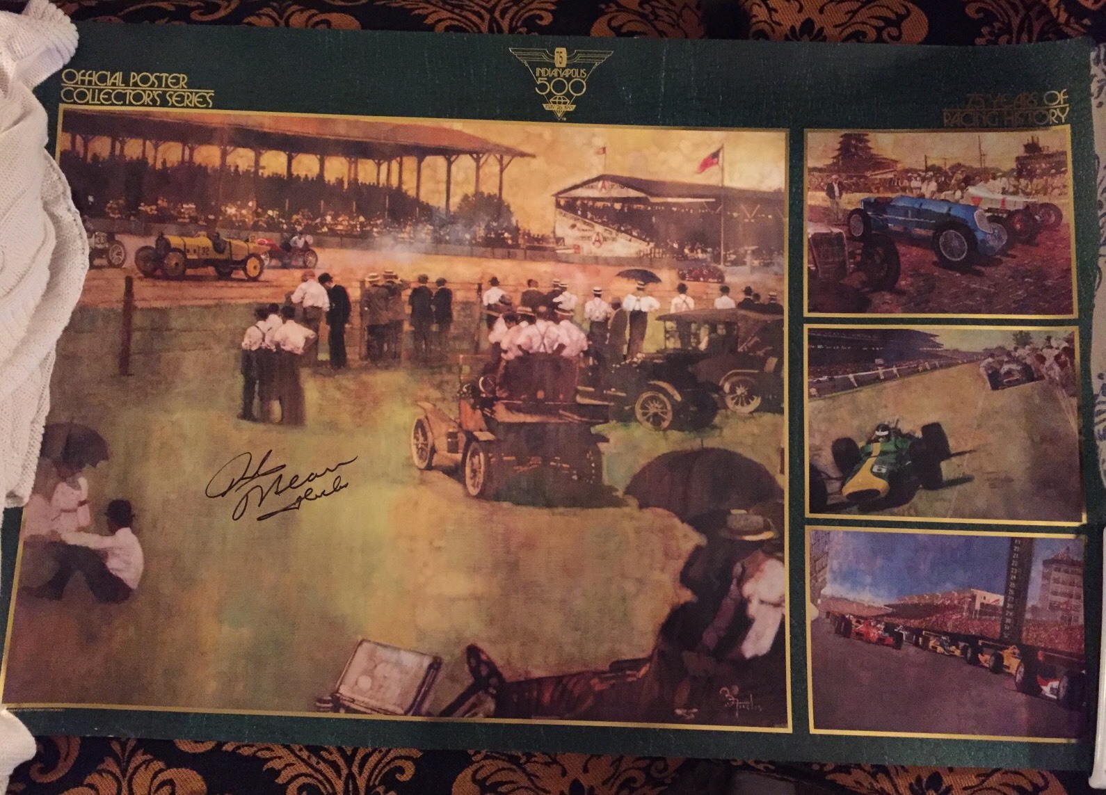 Rick Mears Signed Indianapolis 500 Poster 1991 Winner Indy Car ...
