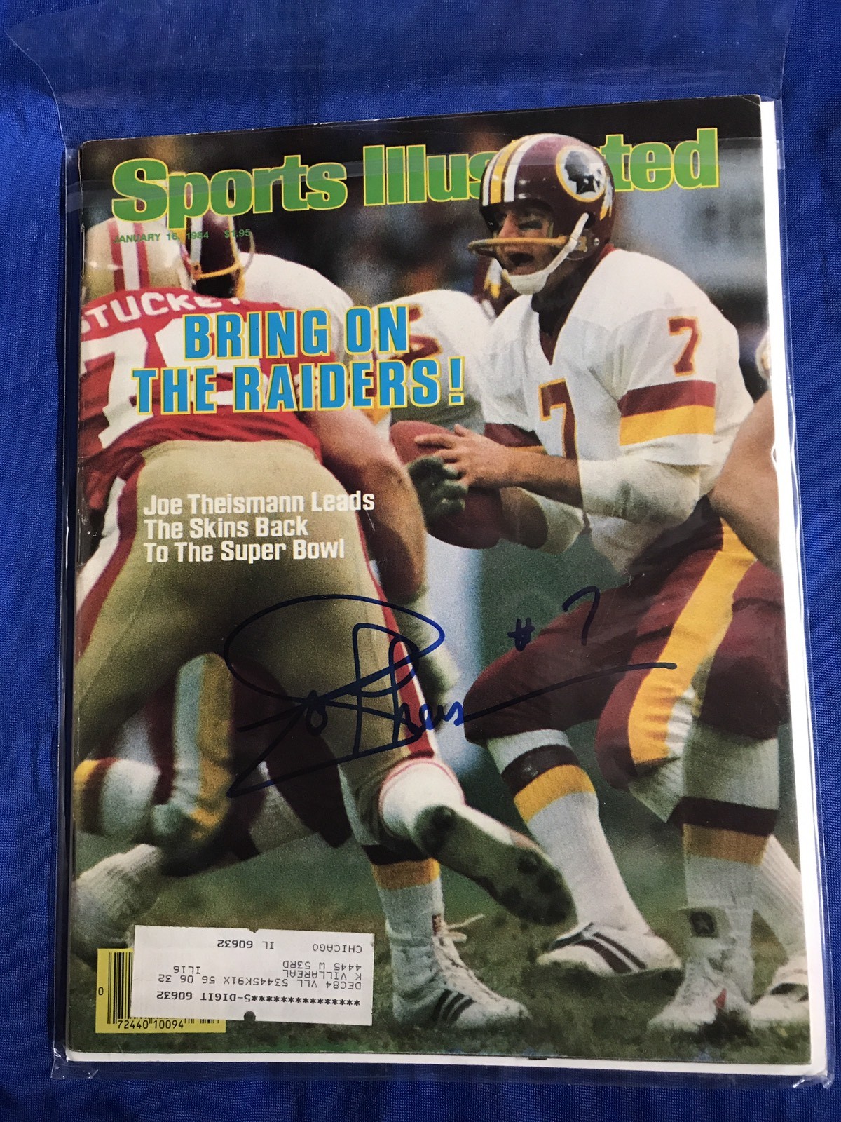 Joe Theismann Signed Sports Illustrated Magazine Autographed | Autographia