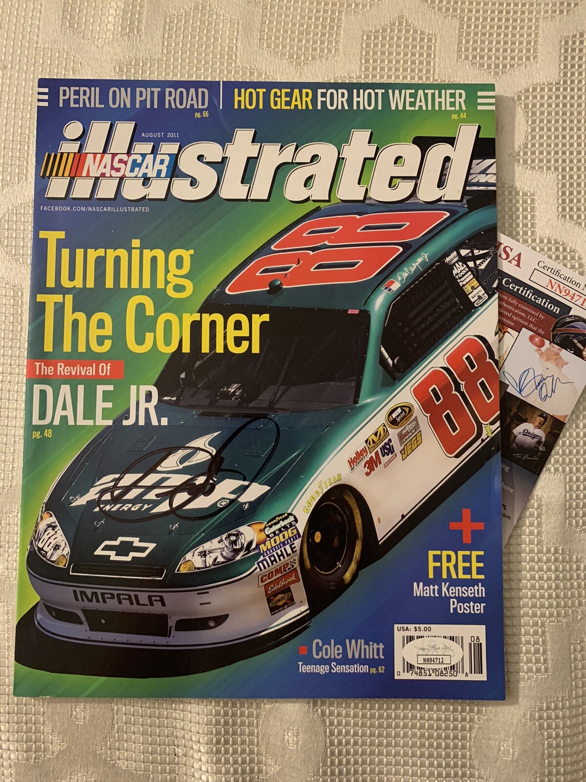 Autographed Dale Earnhardt Jr Signed Magazine NASCAR JSA Authentication ...