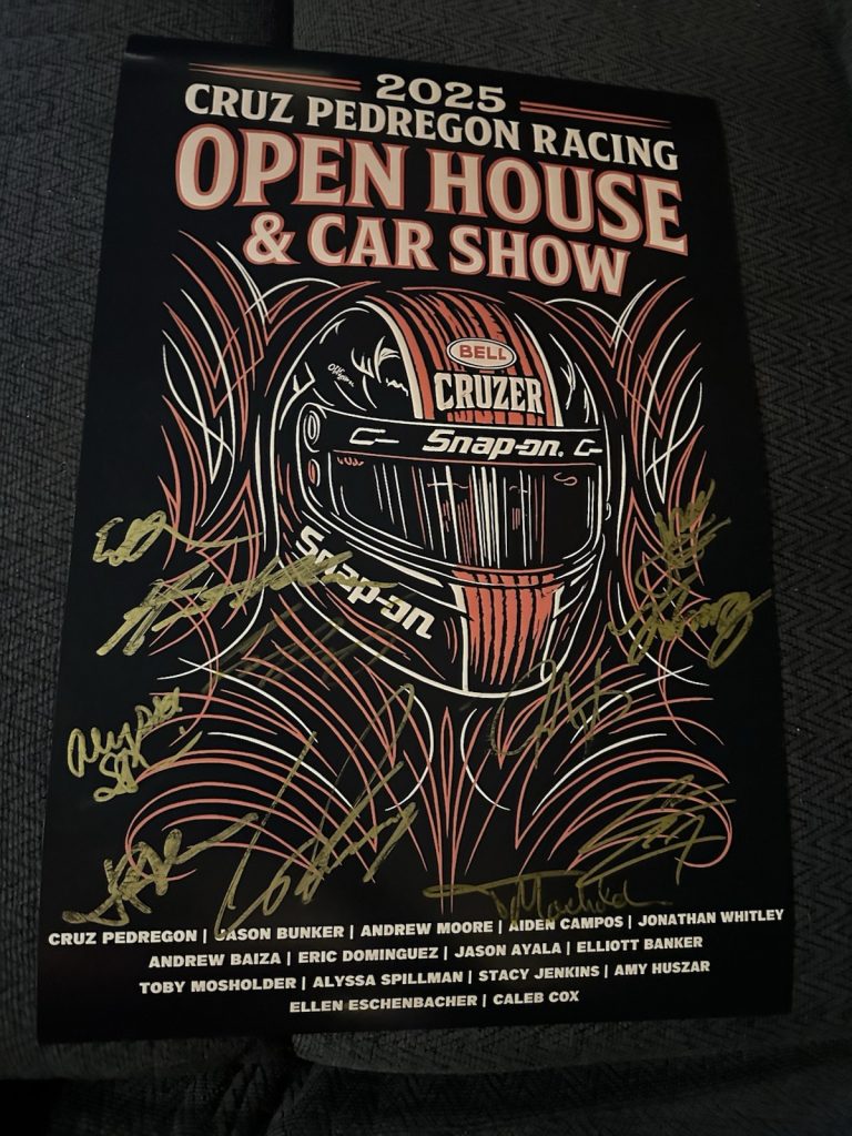 NHRA Funny Car Cruz Pedregon & Crew Signed Poster Autographed 2025 US ...