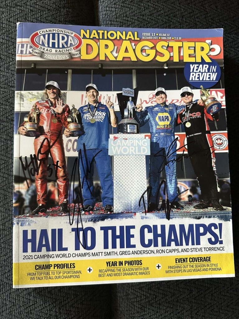 Steve Torrence Greg Anderson Matt Smith Ron Capps Signed Magazine Nhra ...