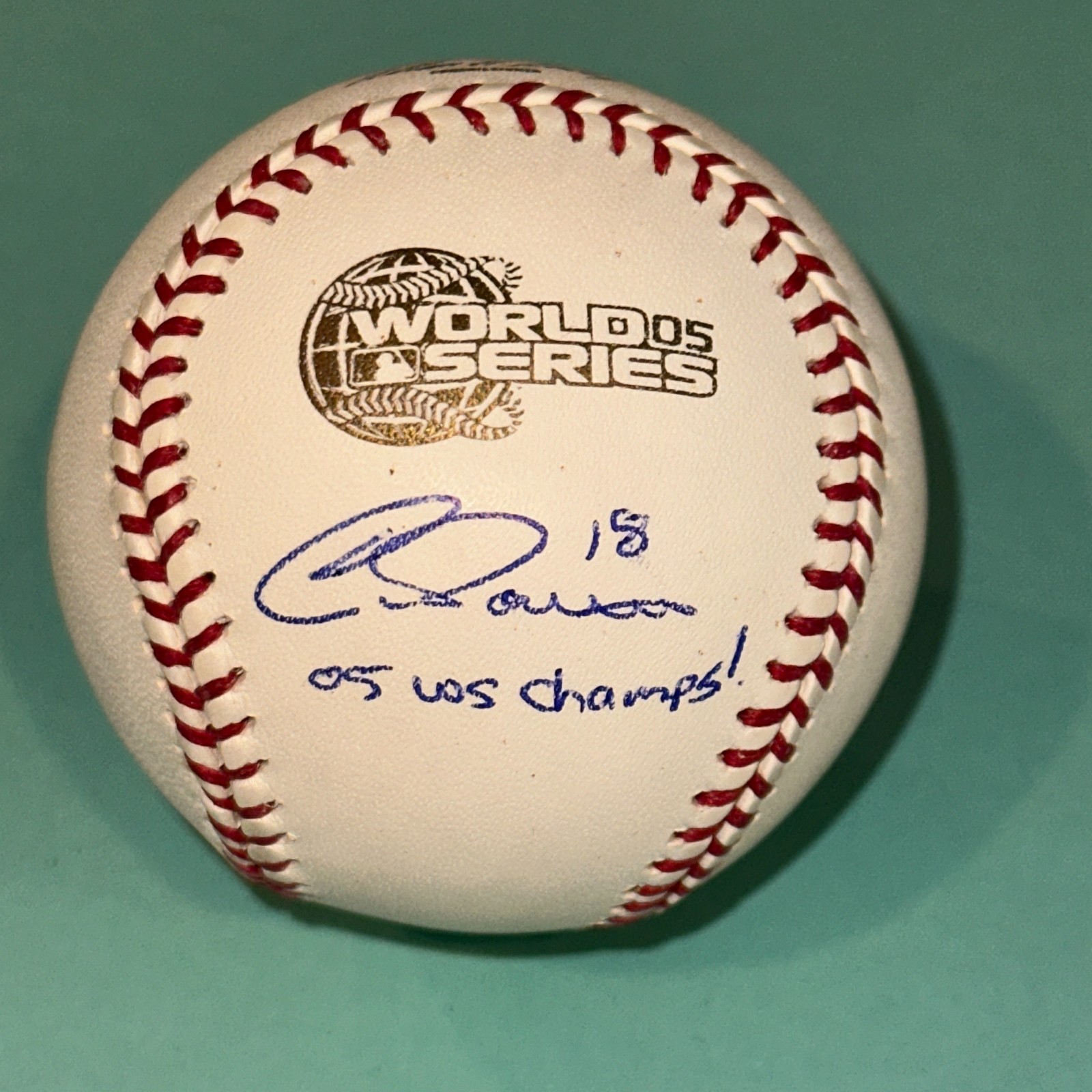 CLIFF POLITTE Signed Official 2005 WORLD SERIES Baseball Beckett (BAS ...