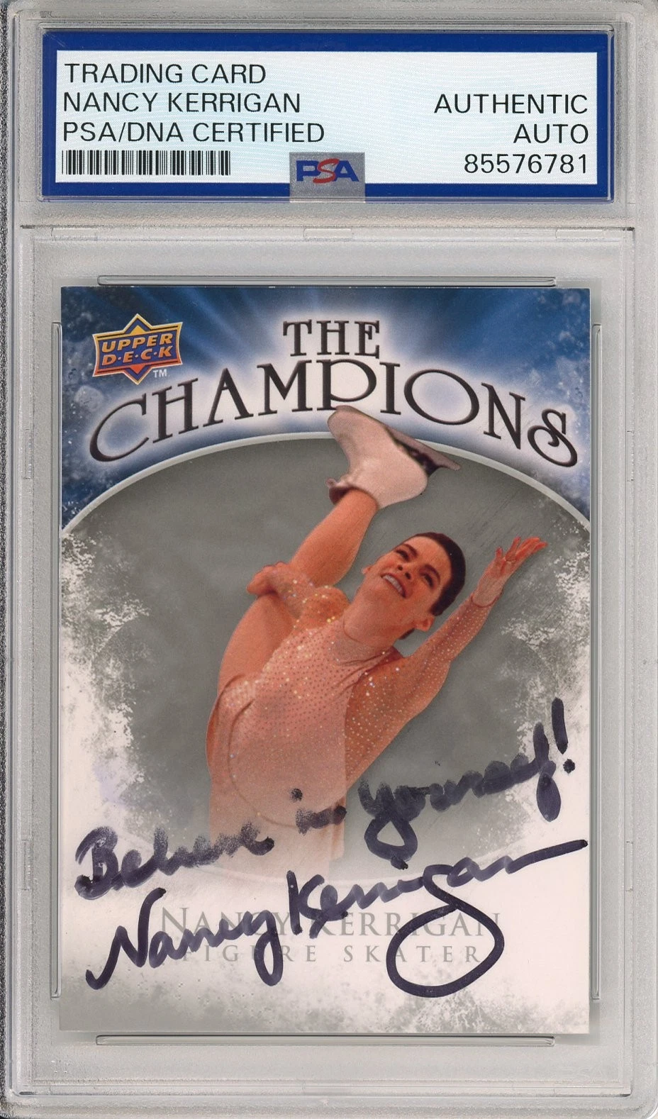 2009 UPPER DECK CHAMPIONS NANCY KERRIGAN SIGNED AUTOGRAPH PSA DNA COA ...
