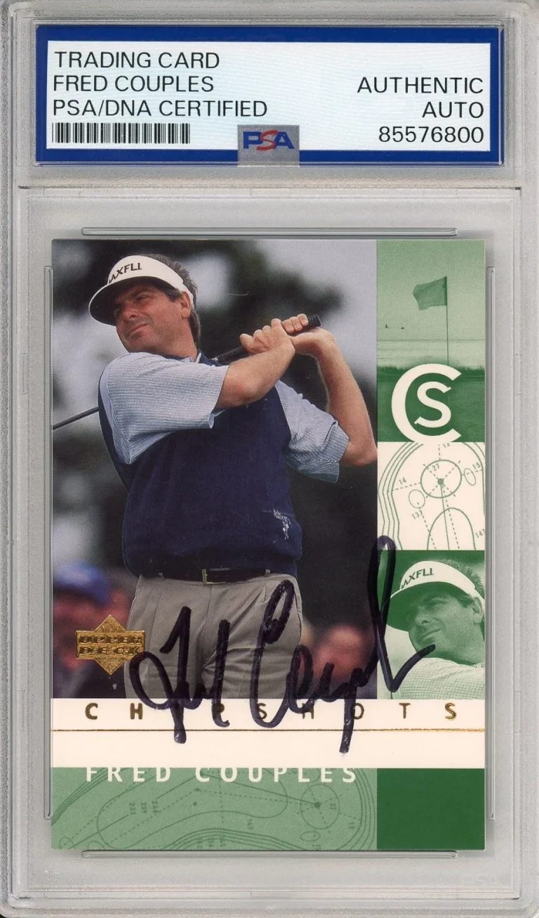 2002 UD UPPER DECK GOLF FRED COUPLES SIGNED TRADING CARD PSA DNA COA ...
