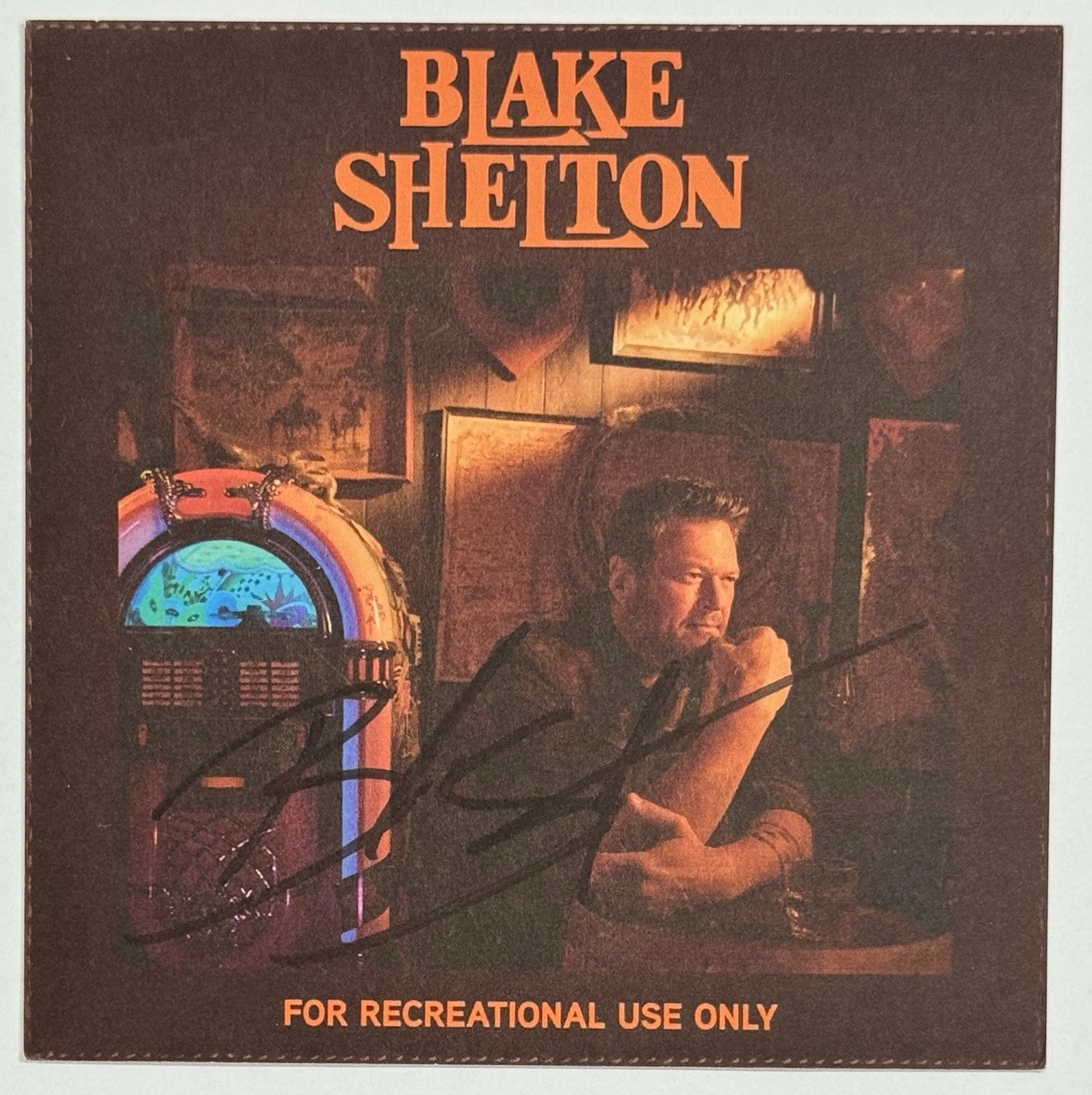 BLAKE SHELTON RECREATIONAL USE SIGNED ALBUM ART CARD AUTOGRAPH & CD PSA ...
