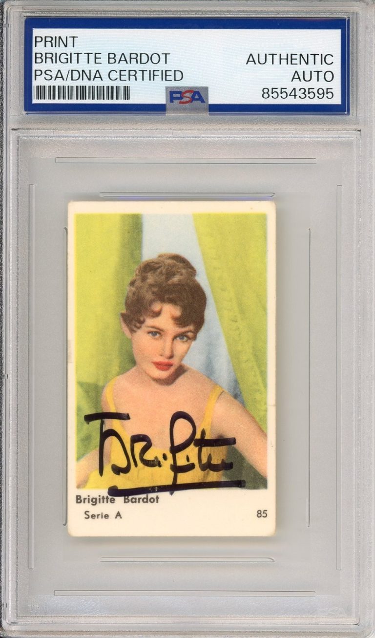 1958 Dutch Gum Serie A Brigitte Bardot Trading Card SIGNED PSA DNA COA ...