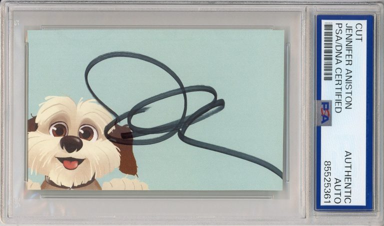 Jennifer Aniston FRIENDS TV SHOW SIGNED Cut Signature PSA DNA COA ...