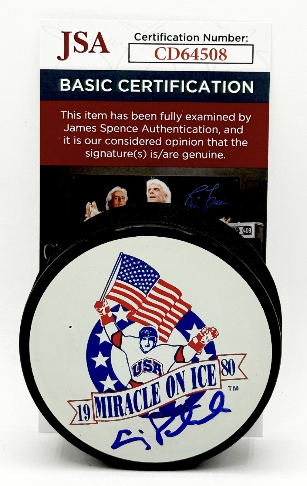Craig Patrick Team USA signed 1980 Miracle On Ice Puck autographed JSA ...