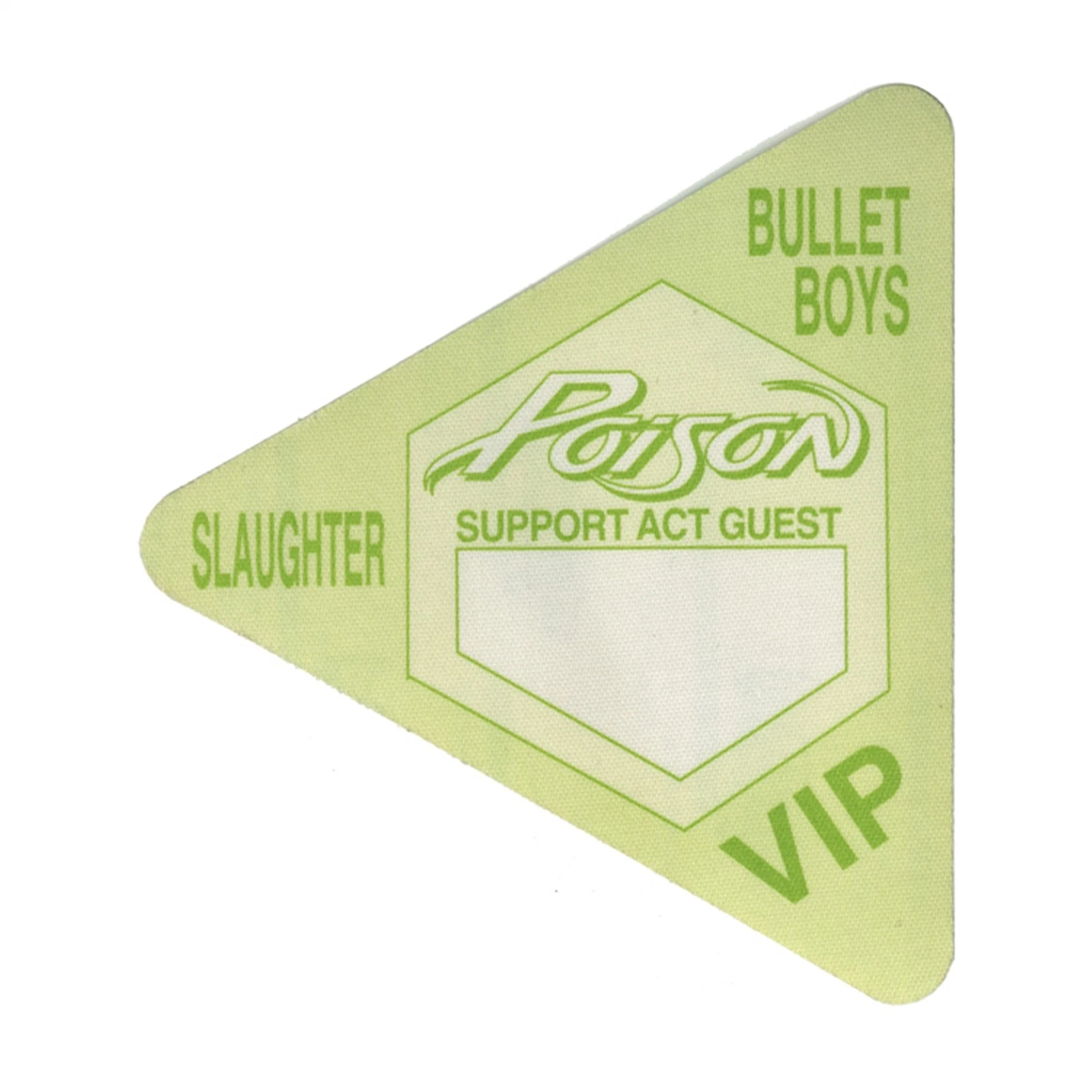 Poison 1990 Flesh & Blood Concert Tour Vintage Band VIP Backstage Pass ...