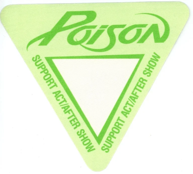 Poison 1988 Open Up and Say Ahh Support Aftershow Backstage Pass (Alt ...
