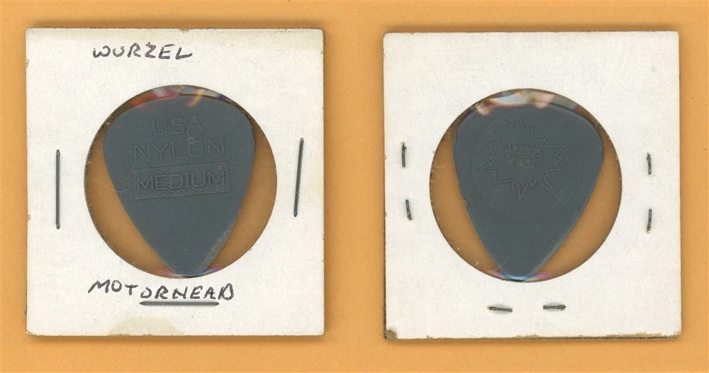 Motorhead Wurzel Vintage Tour Guitar Pick - Stage Used | Autographia