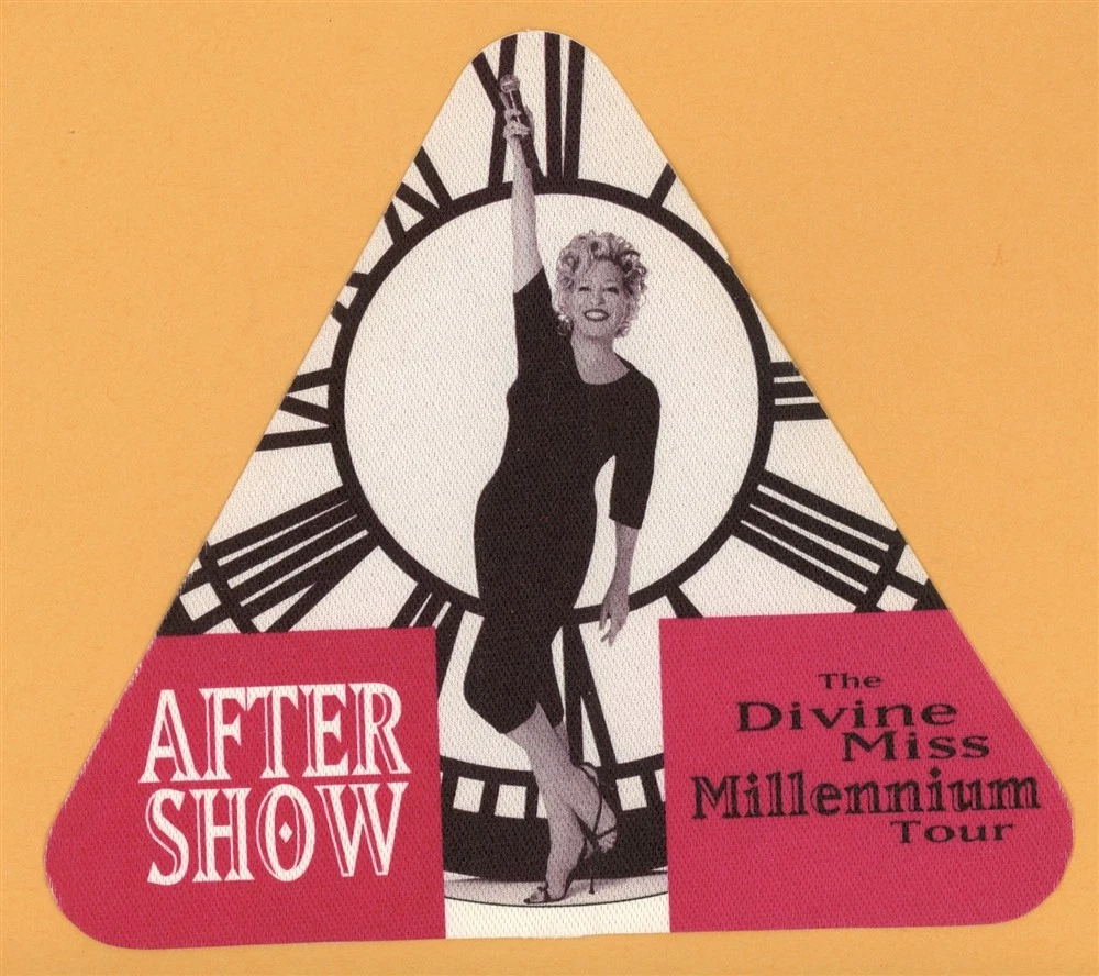 Bette Midler 1999 The Divine Millennium Tour AFTER SHOW Backstage Pass ...