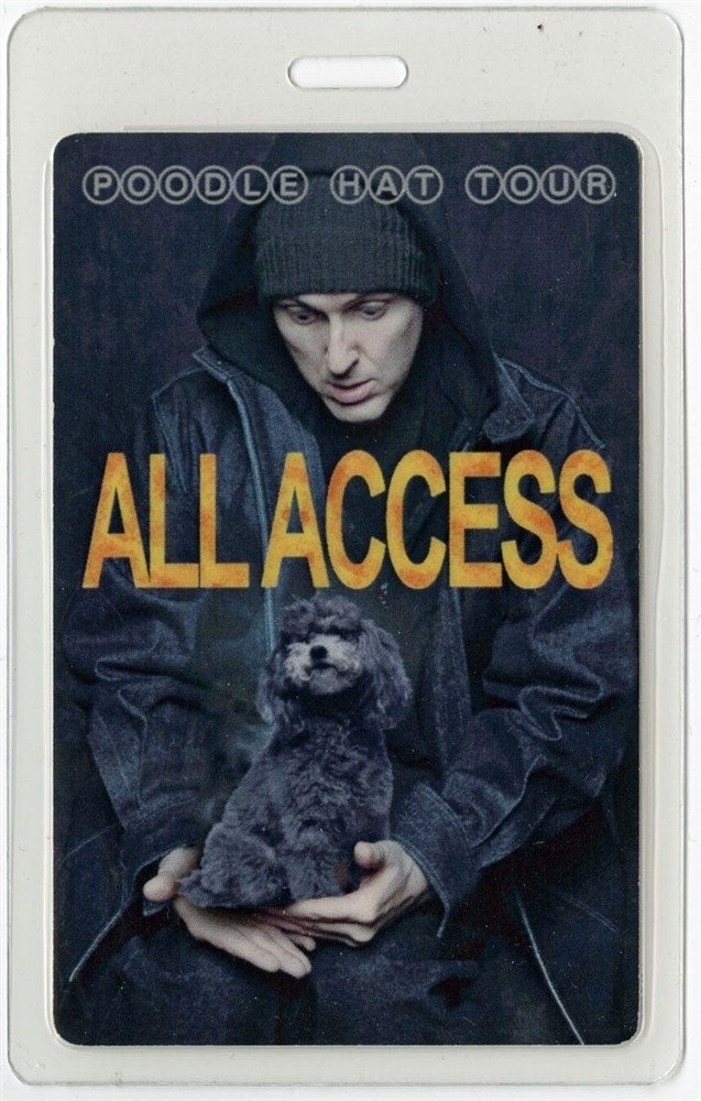 Weird Al Yankovic 2003 Poodle Hat Tour All Access Laminated Backstage ...