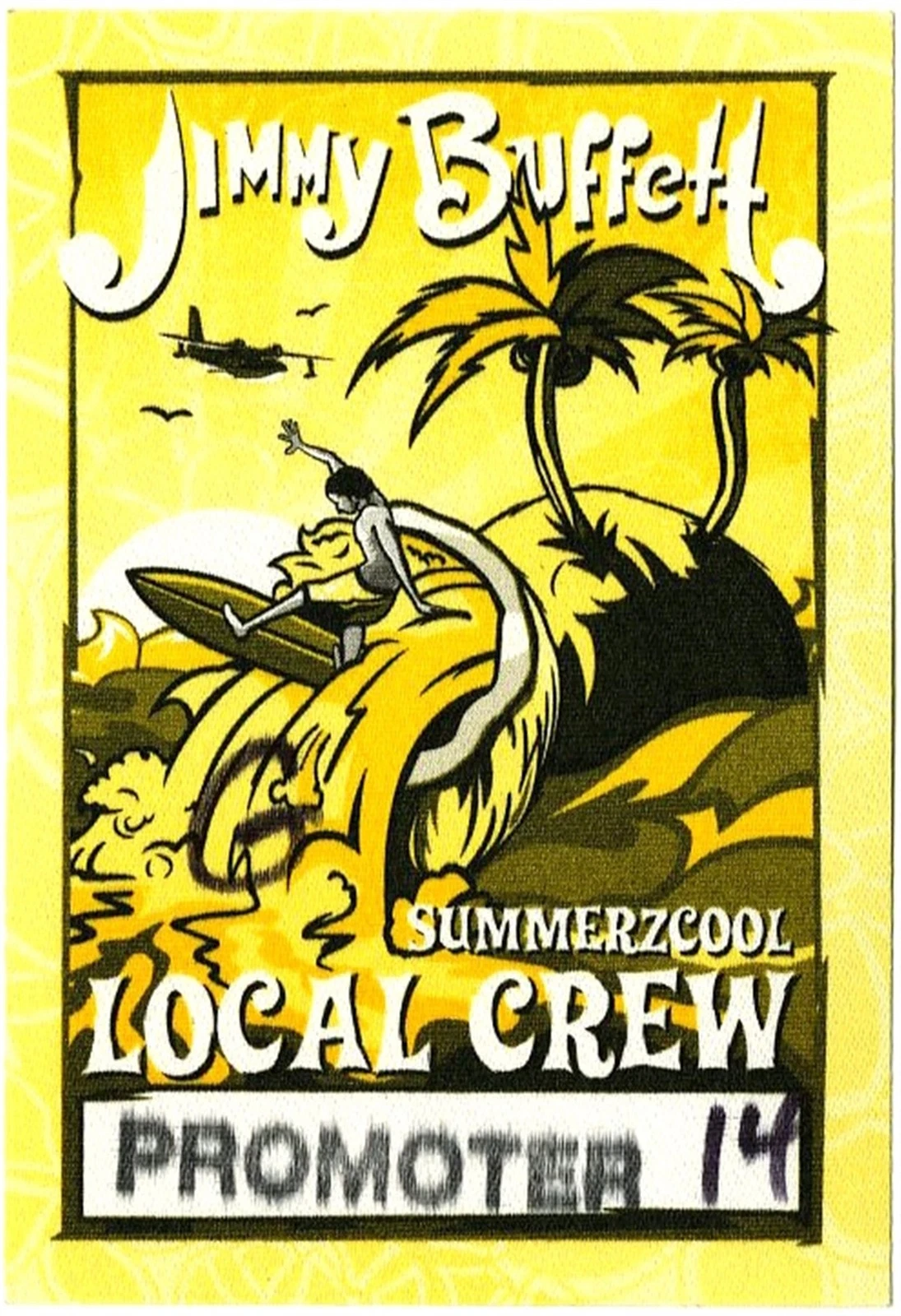 Jimmy Buffett 2009 Buffet Hotel Concert Tour Crew Backstage Pass ...