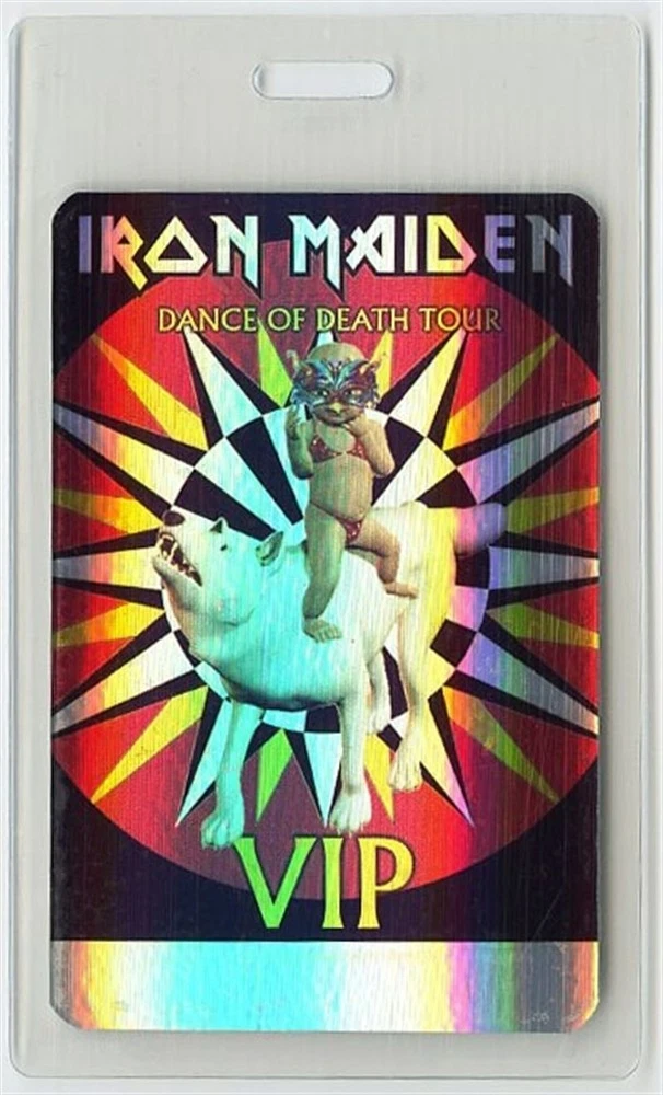 Iron Maiden 2003 Dance of Death Concert Tour VIP Laminated Backstage ...