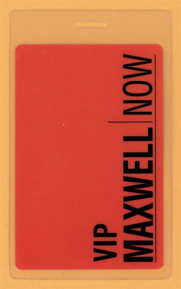 Maxwell 2001 Alicia Keys Now Tour VIP Laminated Backstage Pass ...
