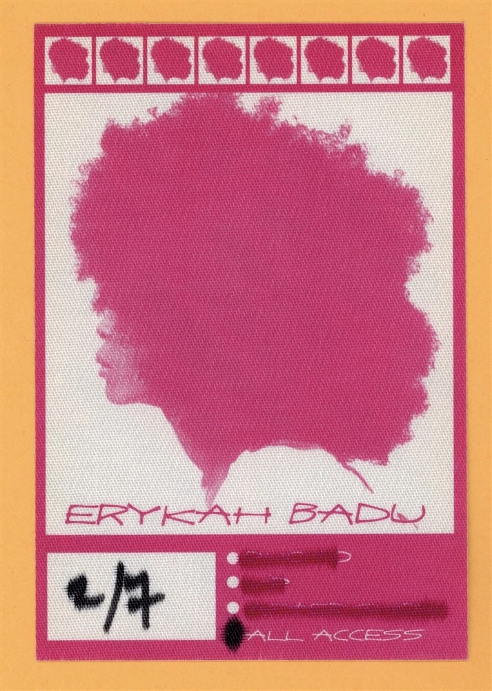 Erykah Badu 1997 Baduizm Concert Tour ALL ACCESS Backstage Pass ...