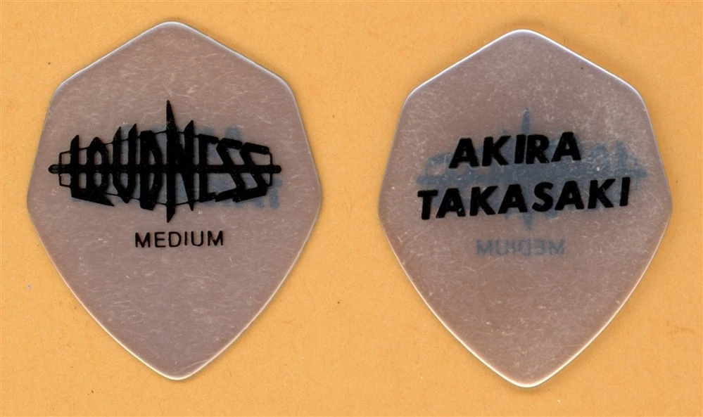 Loudness Akira Vintage Guitar Pick - 1987 Hurricane Eyes Tour | Autographia