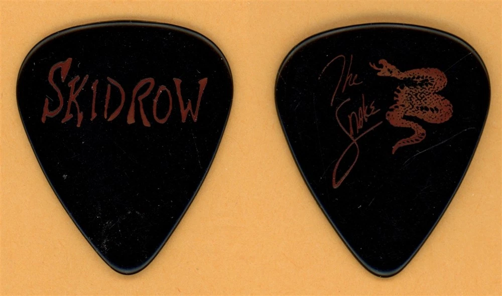 Skid Row Dave Snake Sabo Vintage Guitar Pick - 1989 Skid Row Tour ...