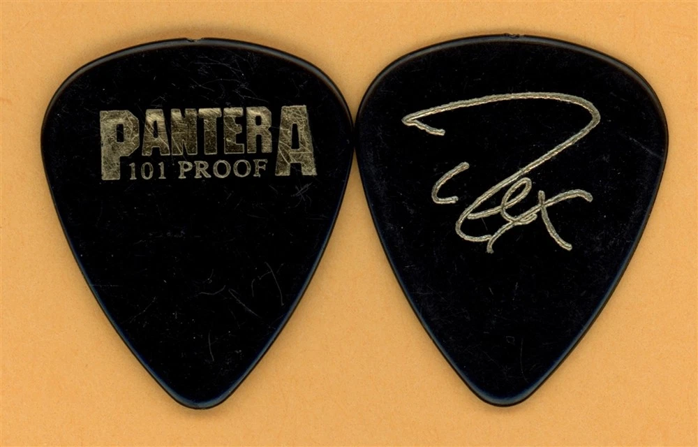Pantera Rex Brown Vintage Guitar Pick - 1997 101 Proof Tour | Autographia