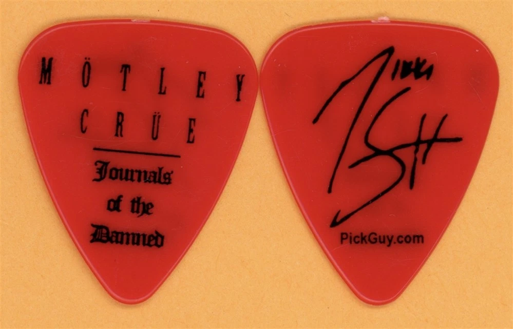 Motley Crue Nikki Sixx Vintage Guitar Pick - 2009 Journals of the ...