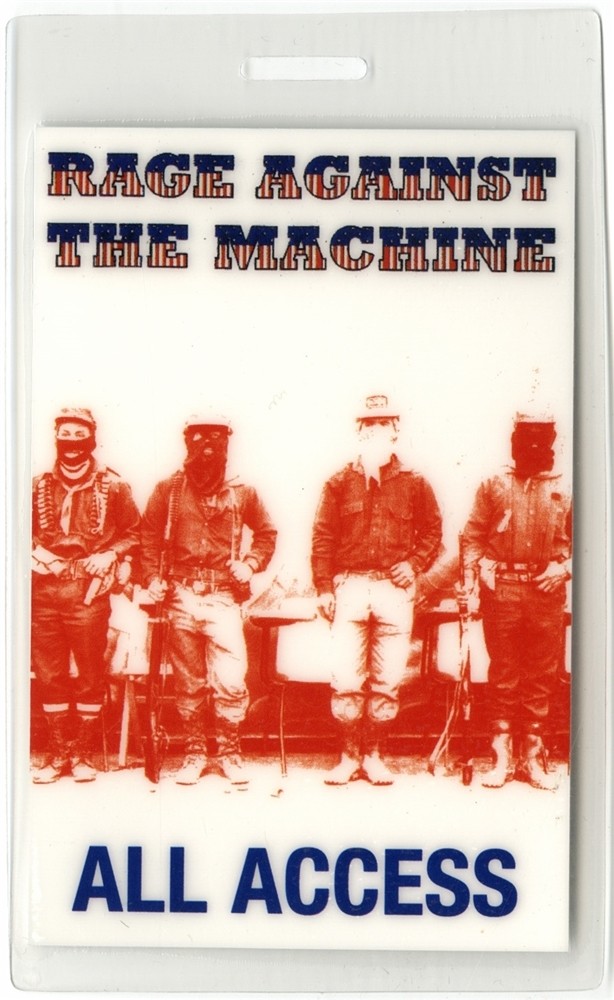 Rage Against the Machine 1996 Evil Empire Tour Laminated Backstage Pass ...