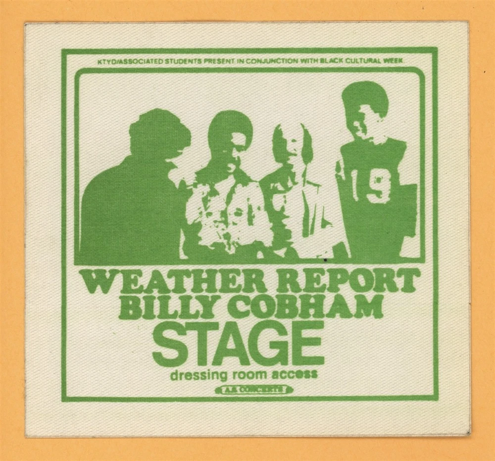 Weather Report 1976 Billy Cobham Concert Tour STAGE Backstage Pass ...
