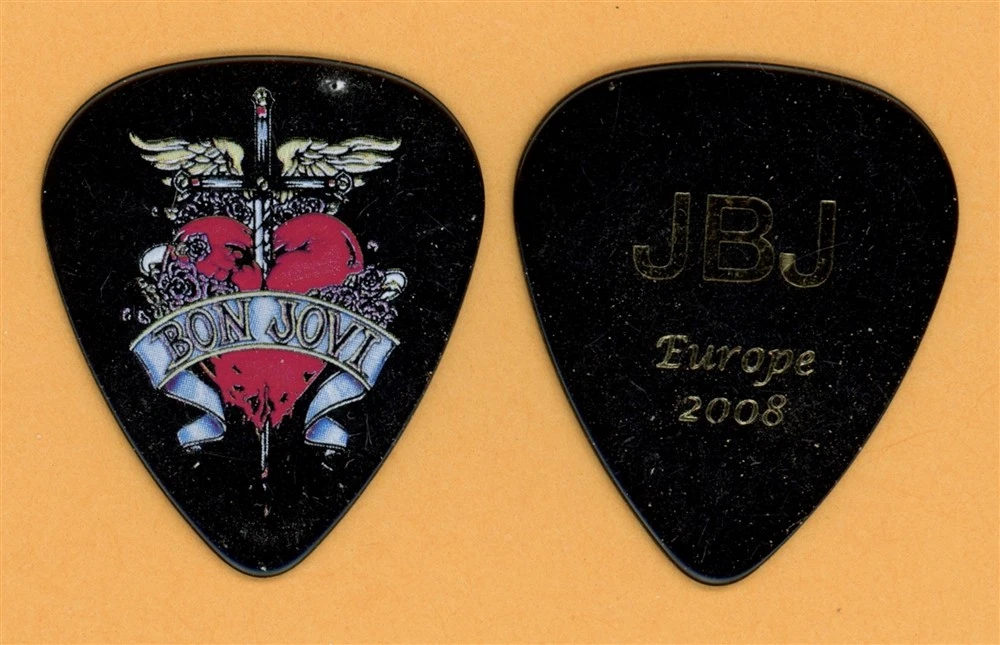 Bon Jovi JBJ Vintage Guitar Pick - 2008 European Lost Highway Tour | Autographia