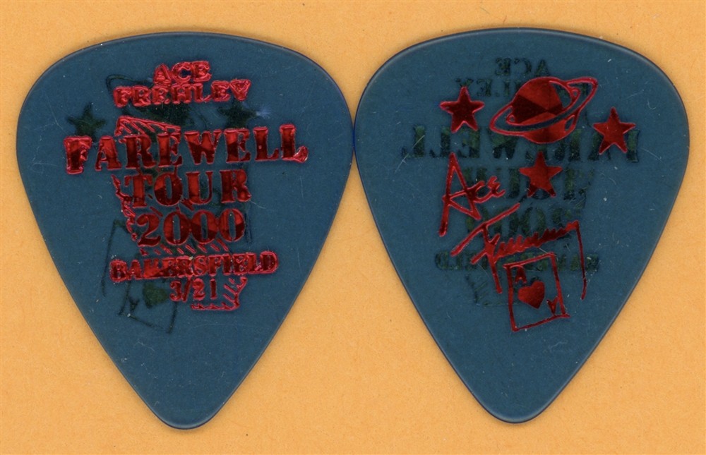 KISS 2000 Farewell Tour Ace Frehley Vintage Guitar Pick - Bakersfield ...