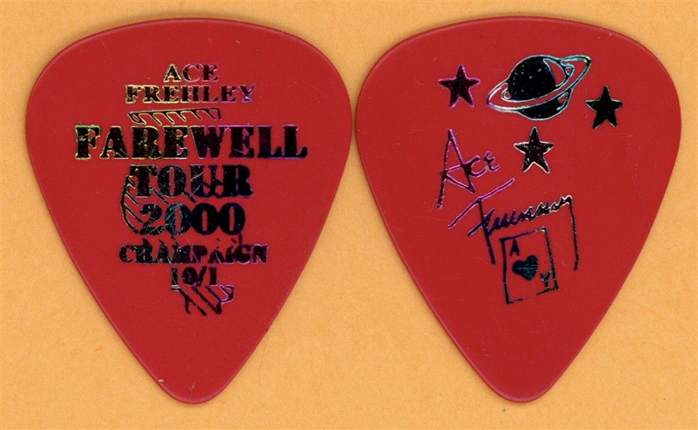 KISS 2000 Farewell Tour Ace Frehley Vintage Guitar Pick - Champaign, IL ...