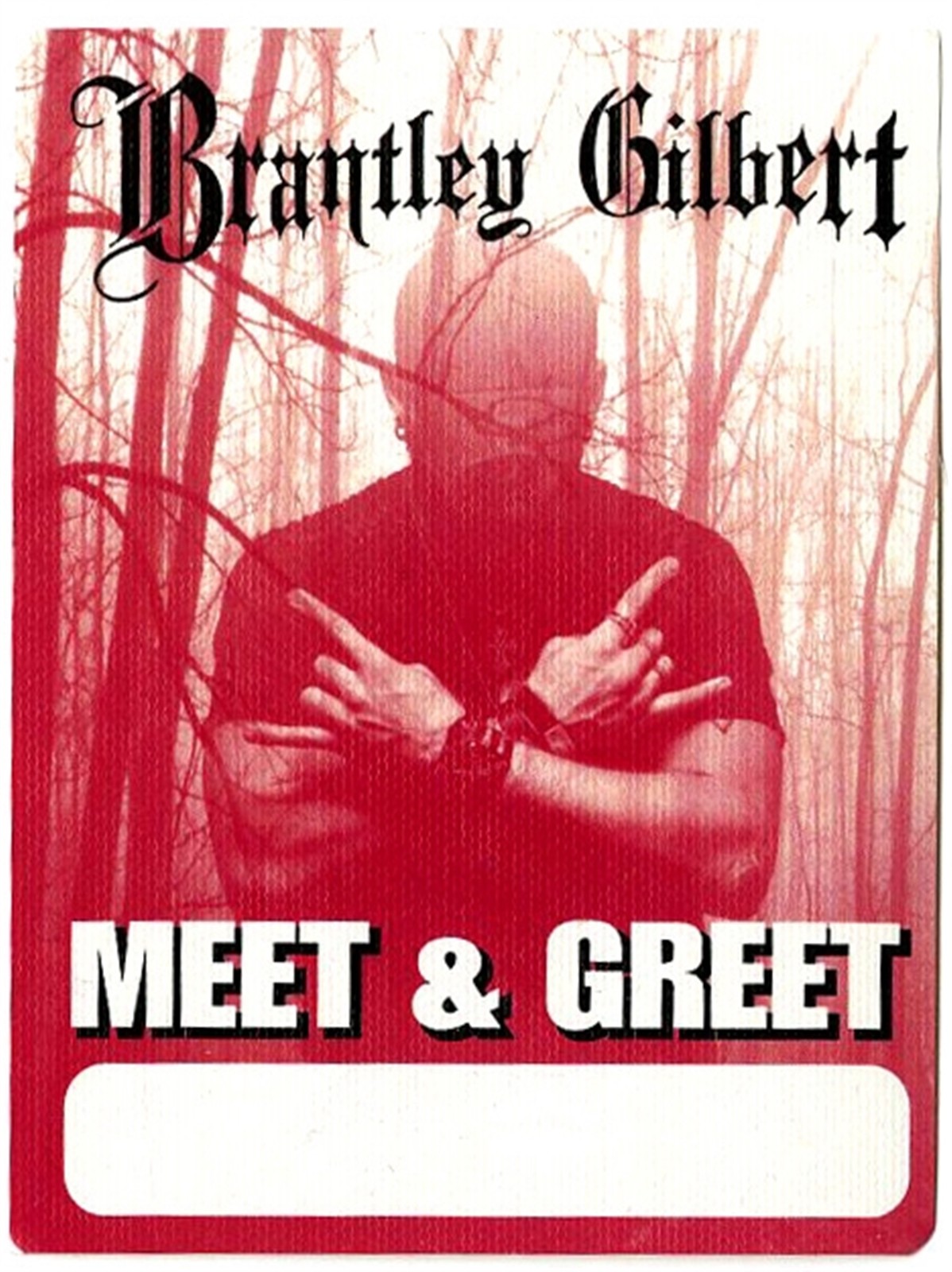 Brantley Gilbert 2012 Kick it in the Sticks Concert Tour Backstage Pass | Autographia