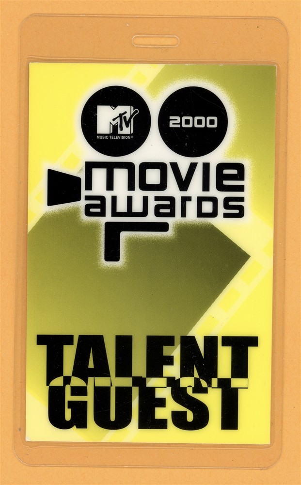 MTV 2000 Movie Awards Tour Talent Laminated Backstage Pass | Autographia