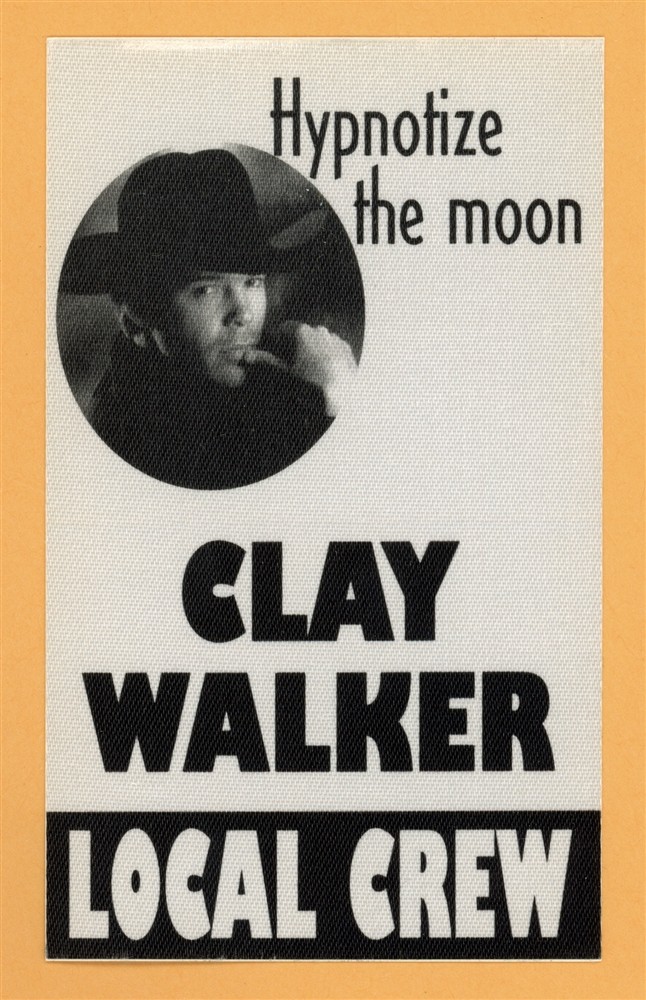 Clay Walker 1995 Hypnotize the Moom Concert Tour CREW Backstage Pass ...