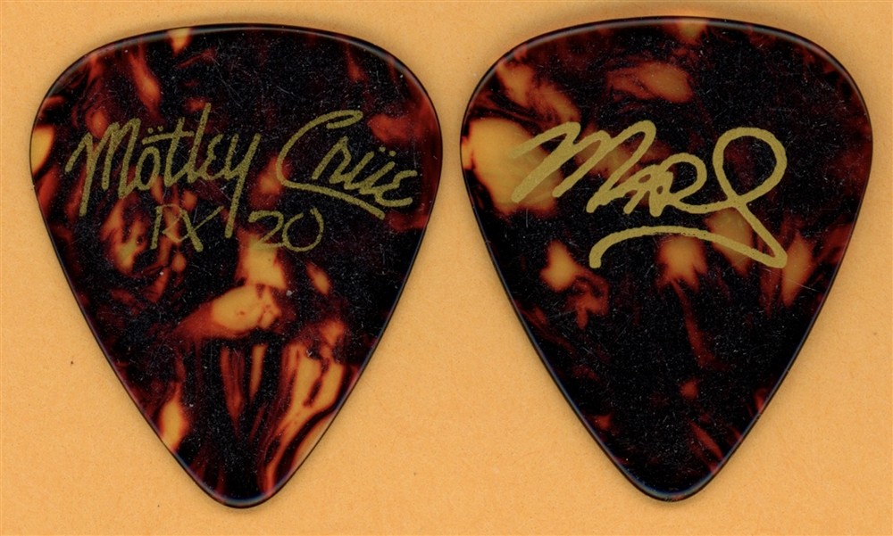 Motley Crue Mick Mars Vintage Guitar Pick - 2009 RX 20 Tour | Autographia