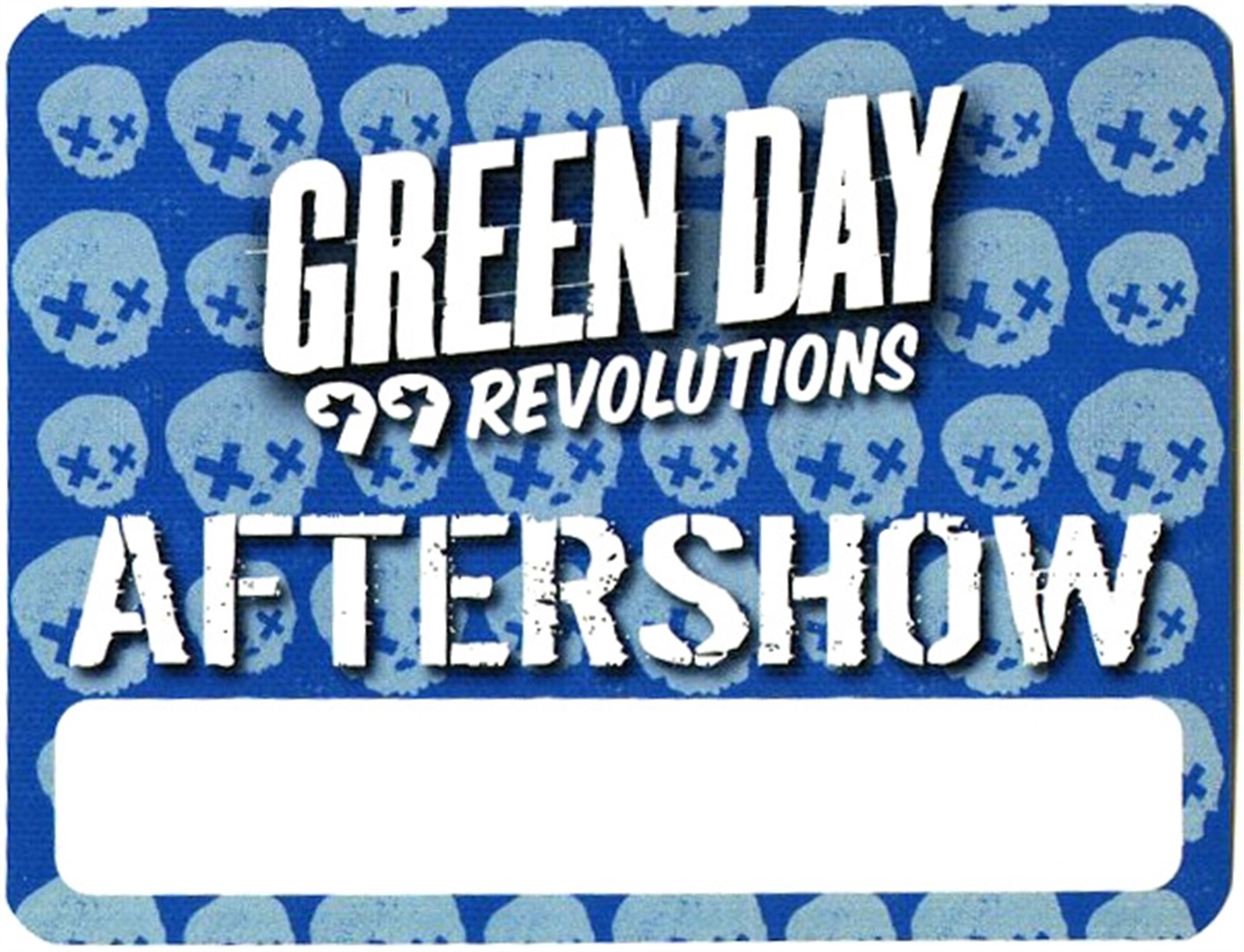 Green Day 2013 99 Revolutions Concert Tour After Show Backstage Pass ...