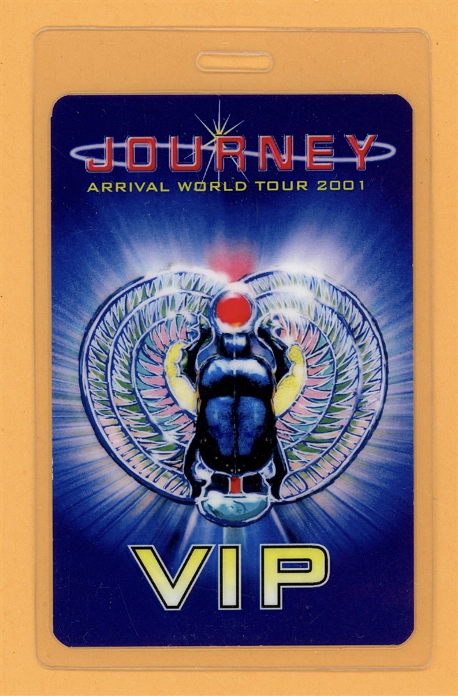 Journey 2001 Arrival World Tour VIP Laminated Backstage Pass | Autographia